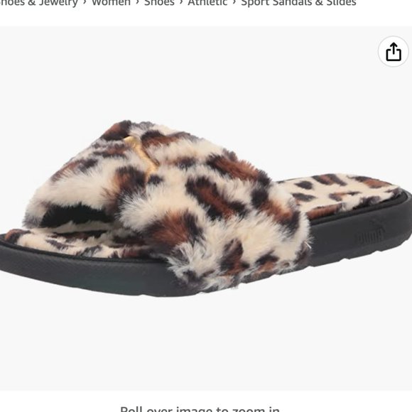 Puma | Shoes | Nwt Womens Puma Slide Slippers Animal Print Soft Furry ...